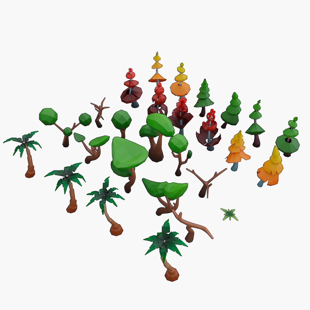 Low Poly Stylized Jungle Pack 3D - TurboSquid 1810492