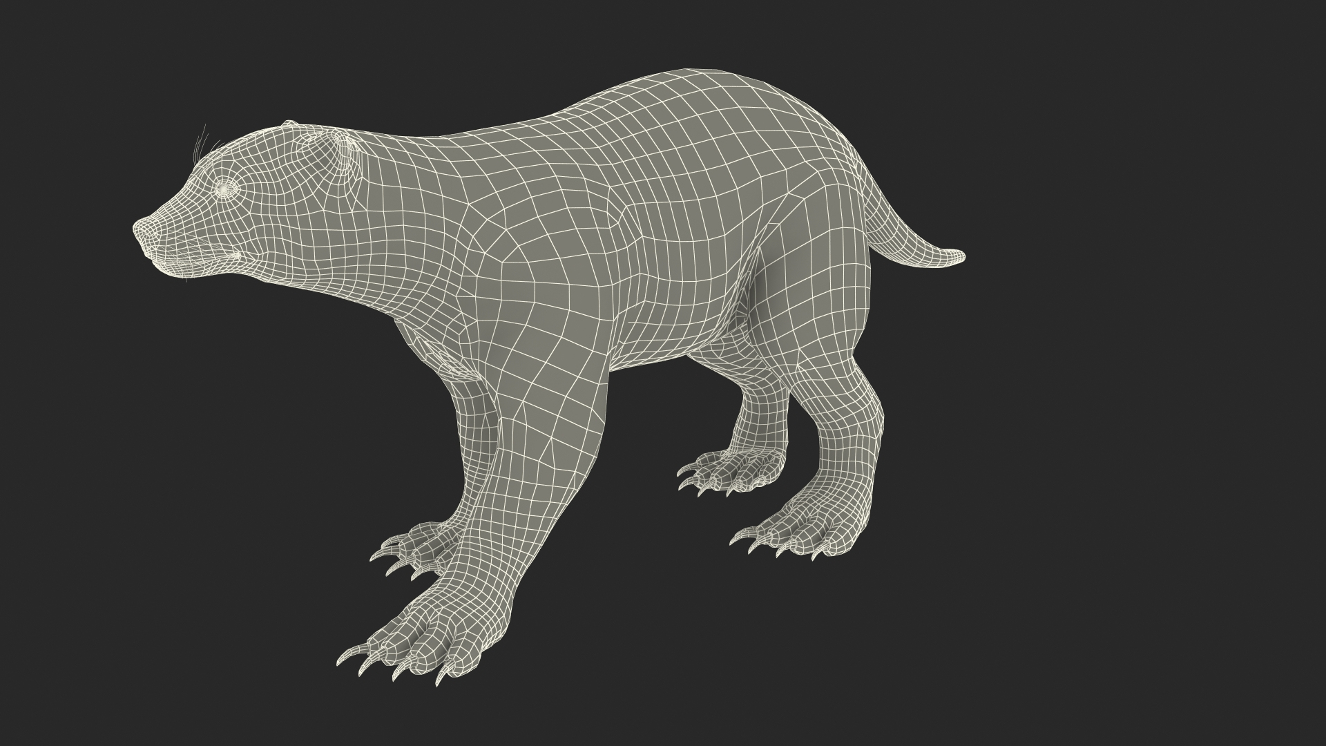 Wolverine Dark Color Walking Pose Fur 3D Model - TurboSquid 2157511