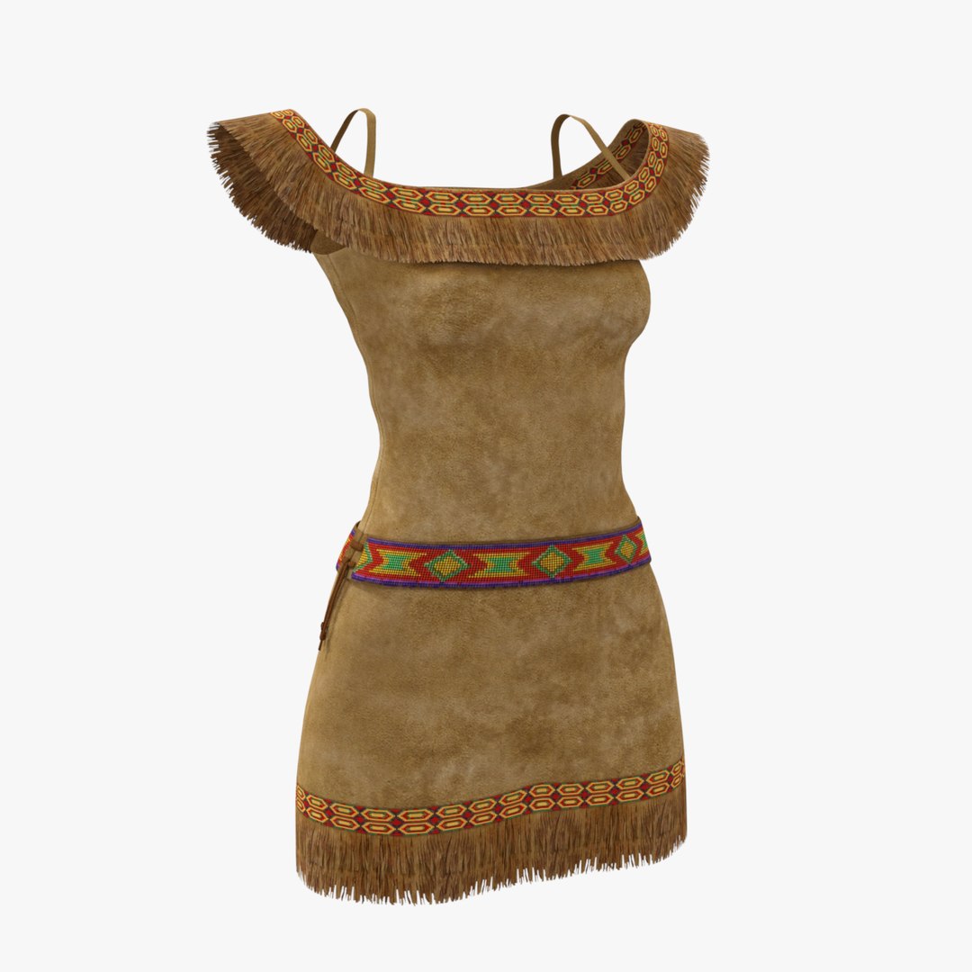 3D Model Native American Girl - Squaw Rigged Animated Low-poly 3D Model ...