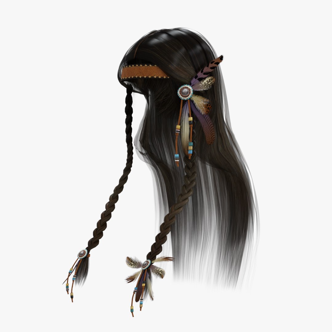 3D Model Native American Girl - Squaw Rigged Animated Low-poly 3D Model ...