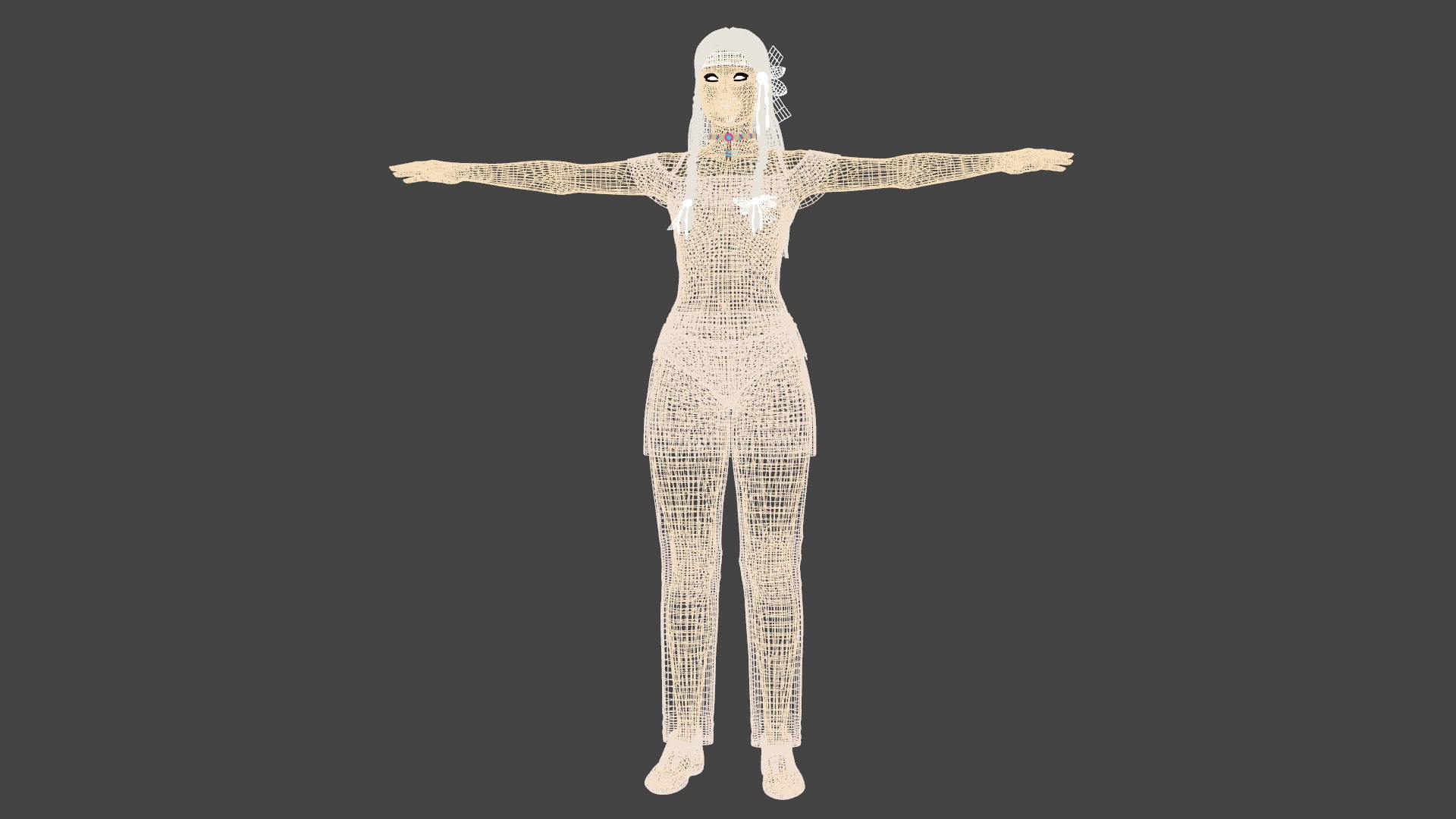 3D Model Native American Girl - Squaw Rigged Animated Low-poly 3D Model ...