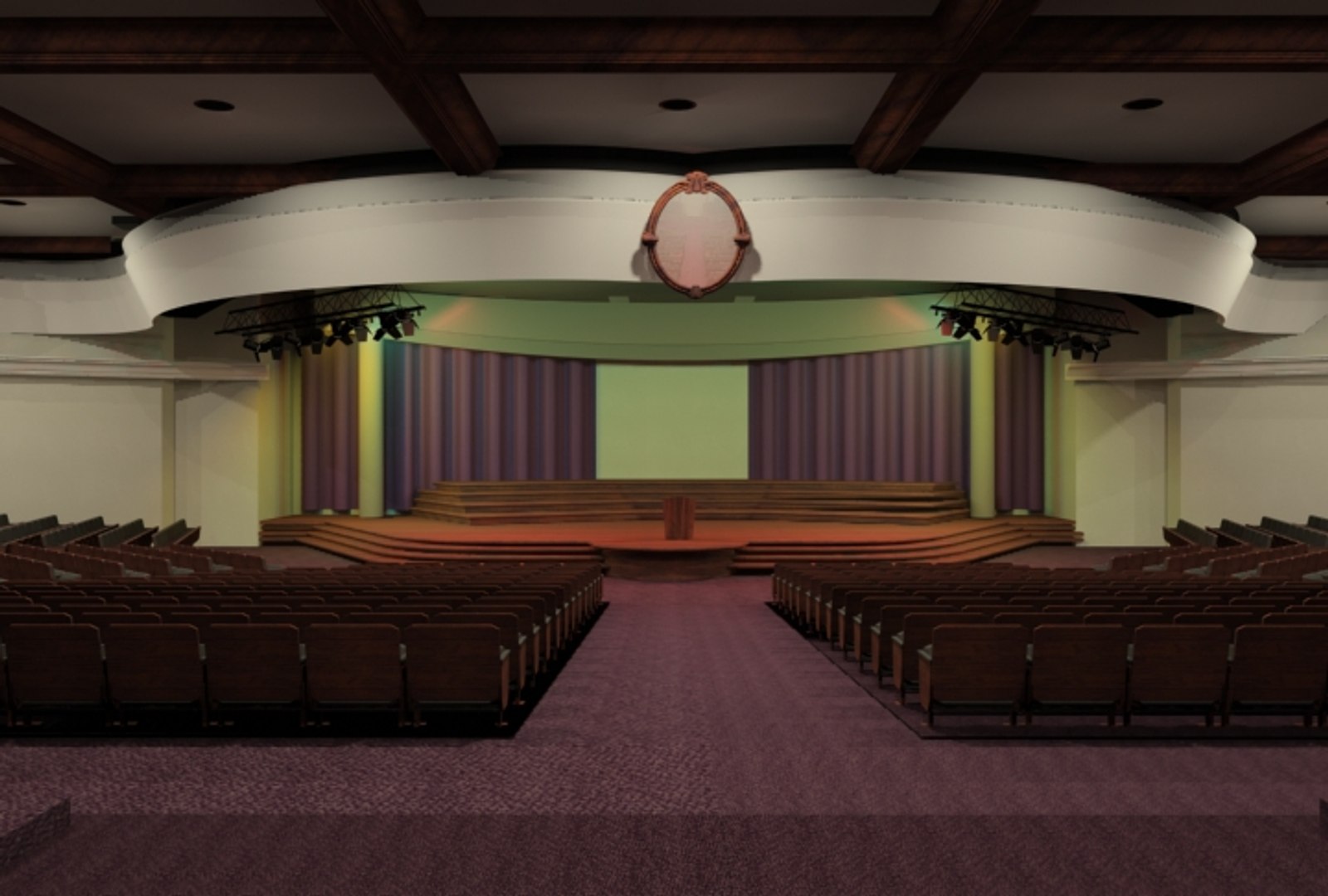 Auditorium Formal Hall 3d Model
