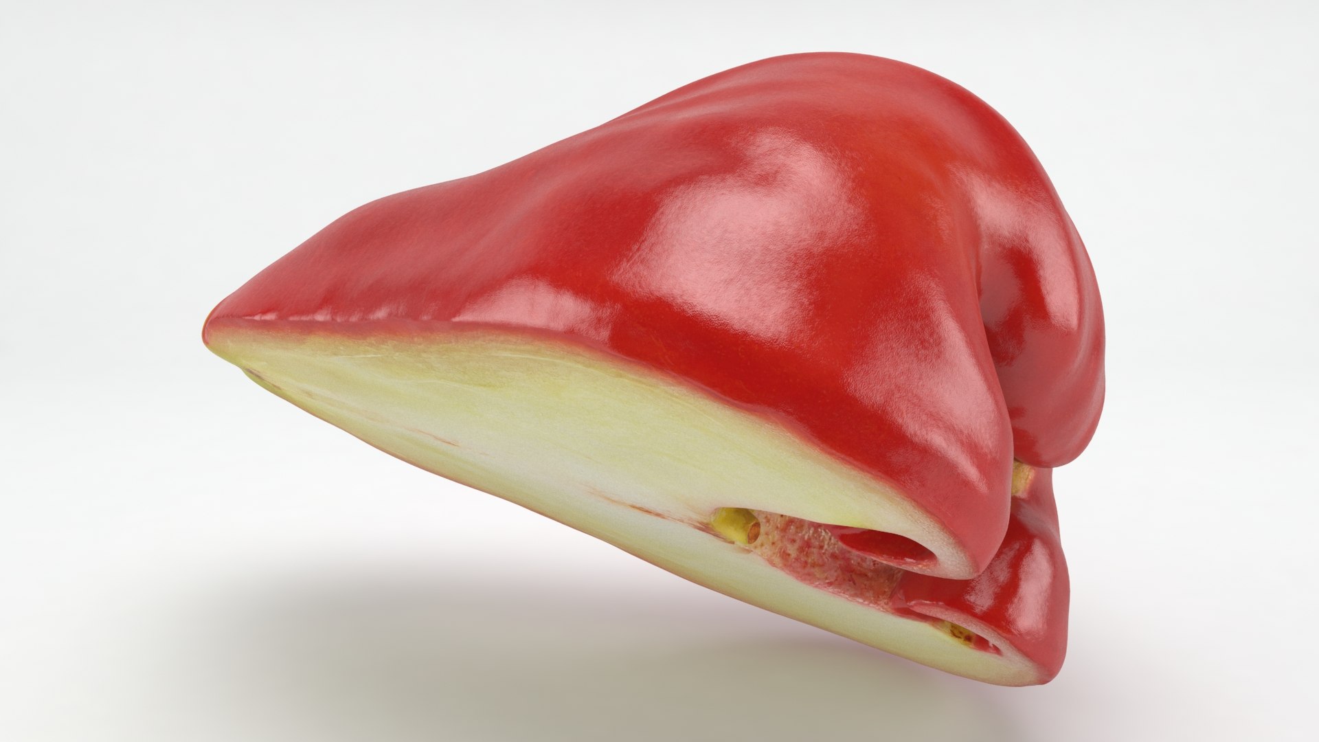 3D Half Rose Apple - TurboSquid 1845972