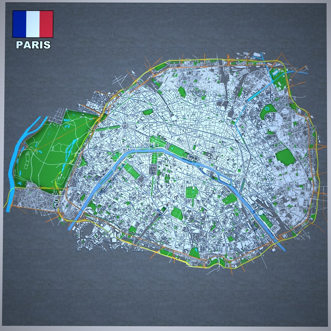 Paris Skyline 3d Model