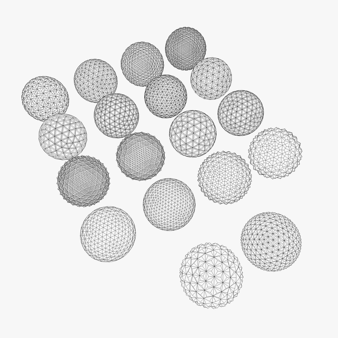 18 Geometric Spheres 3ds