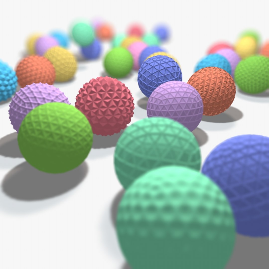 18 Geometric Spheres 3ds