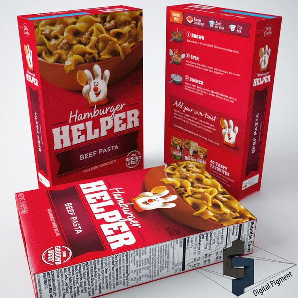 3d hamburger helper beef pasta