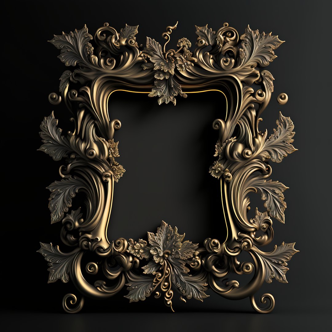 3D Baroque Picture Frames Pack 4 - TurboSquid 1997691