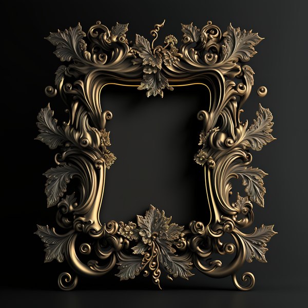 3D Baroque picture frames Pack 4 - TurboSquid 1997691
