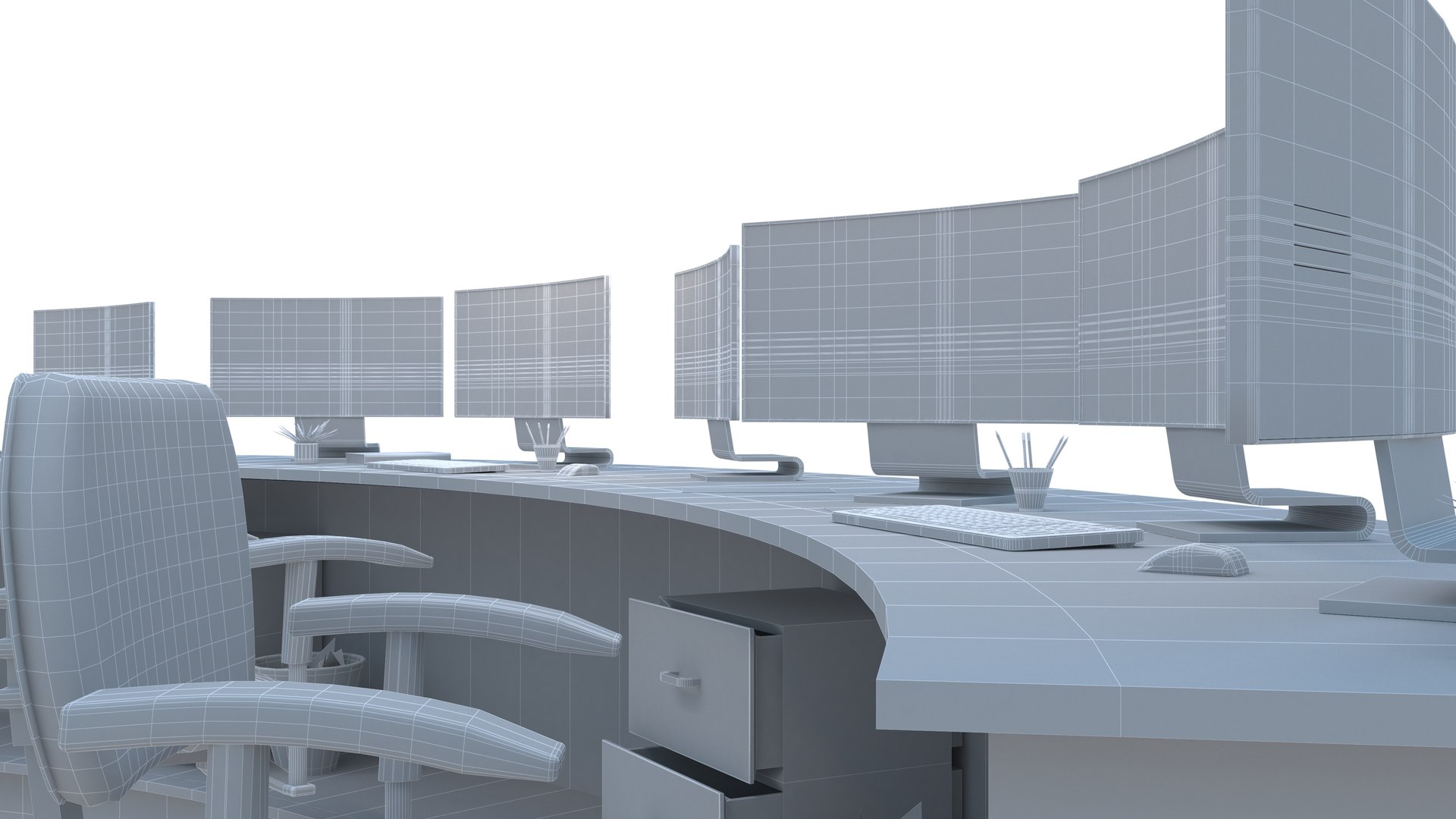 3D Office Desk Model - TurboSquid 1942440