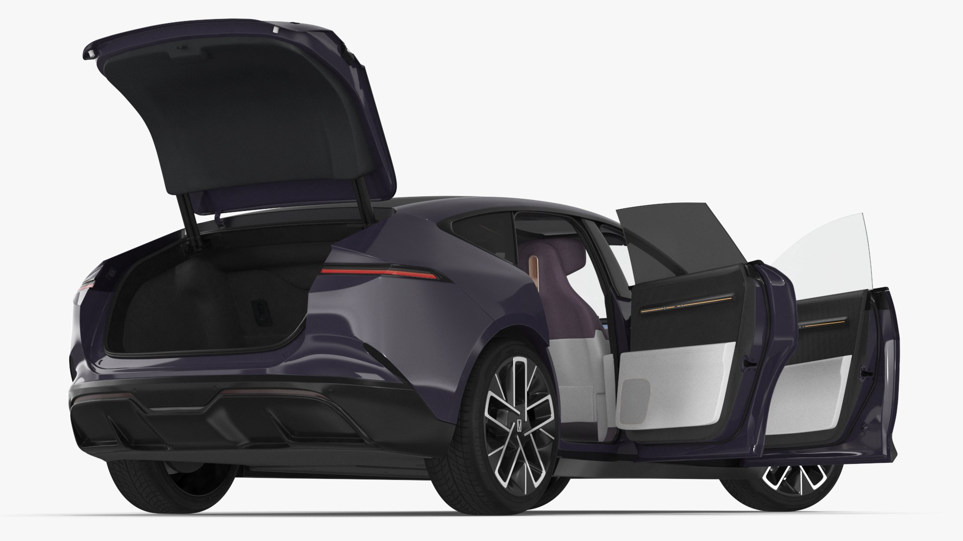 3D Avatr 12 EV Purple Color Rigged - TurboSquid 2209648