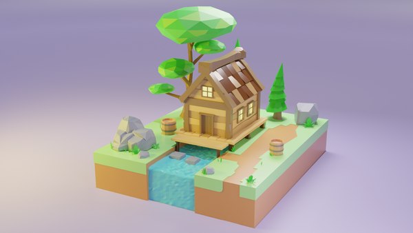 Farmhouse Blender Models for Download | TurboSquid