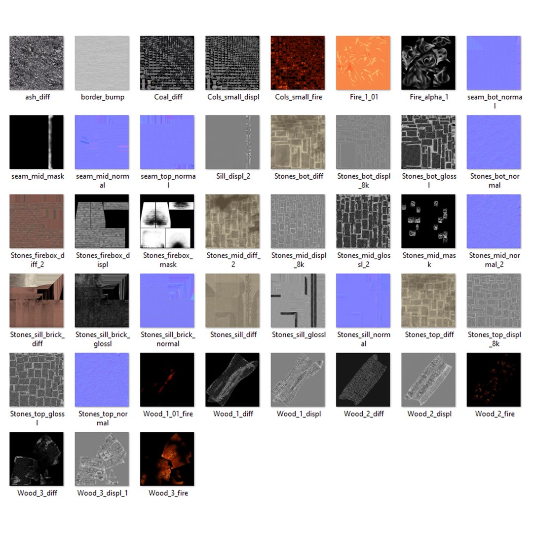 Campfire Fireplace Bonfire Model - TurboSquid 1668568