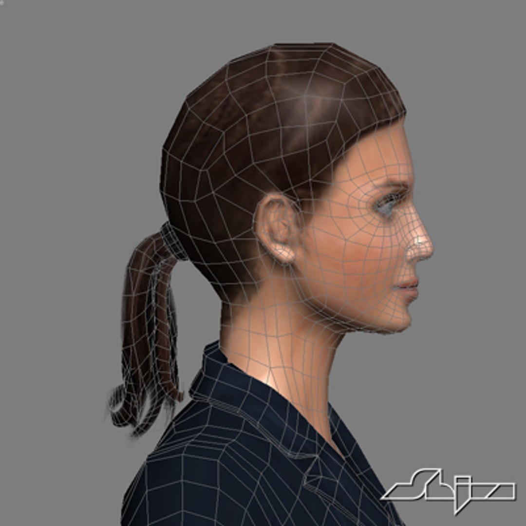 Female Character Office Woman 3d Model
