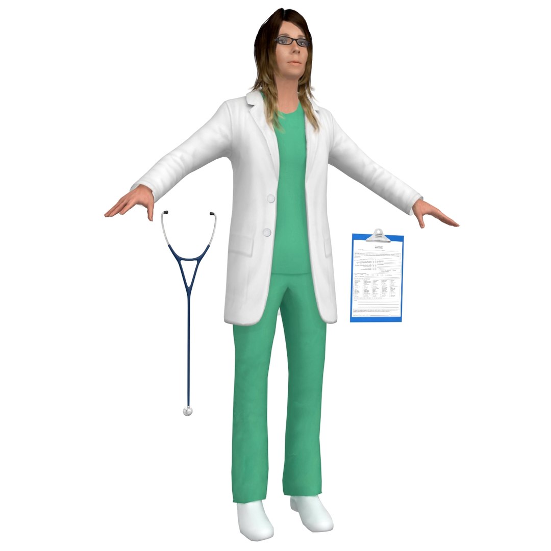 Female Doctor 3D Model - TurboSquid 1266667