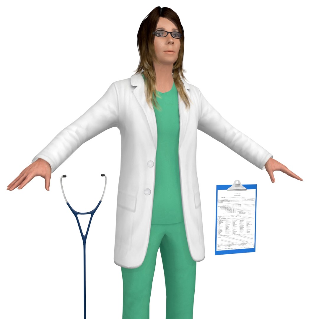 Female Doctor 3D Model - TurboSquid 1266667