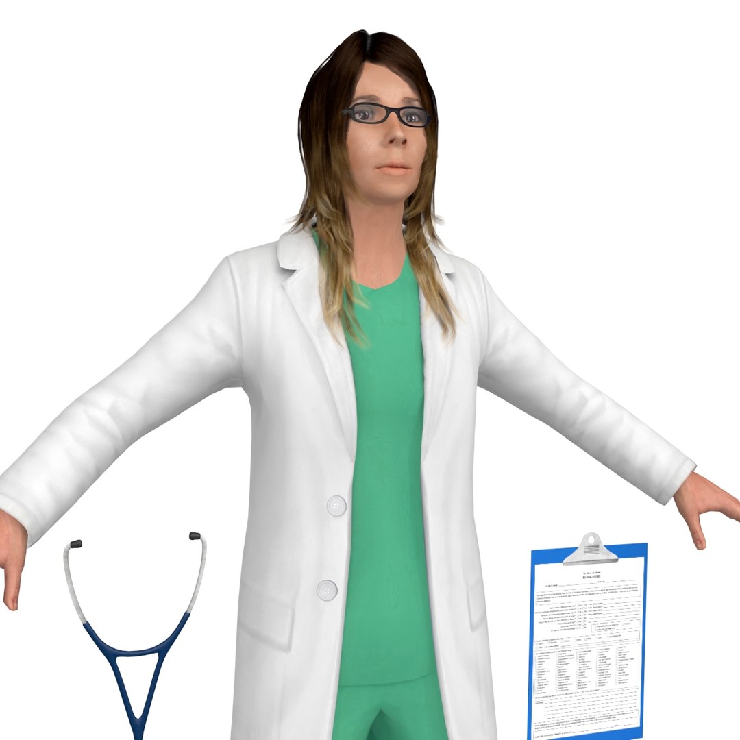 Female Doctor 3D Model - TurboSquid 1266667