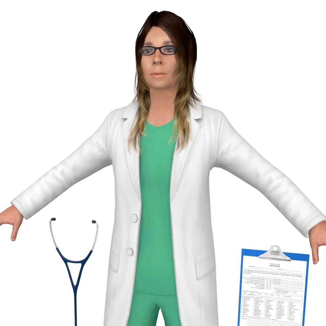 Female Doctor 3D Model - TurboSquid 1266667