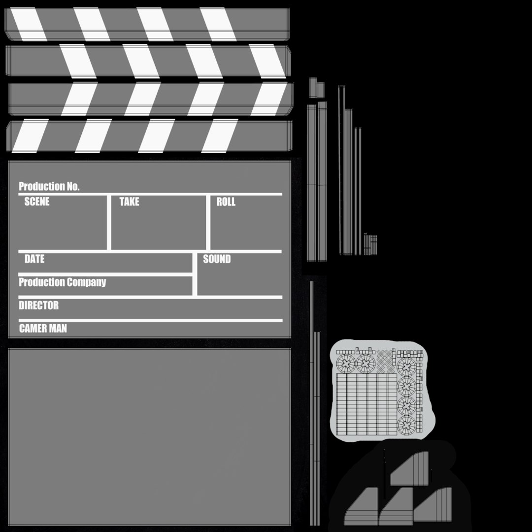 Film Slate 3D Model - TurboSquid 1783823