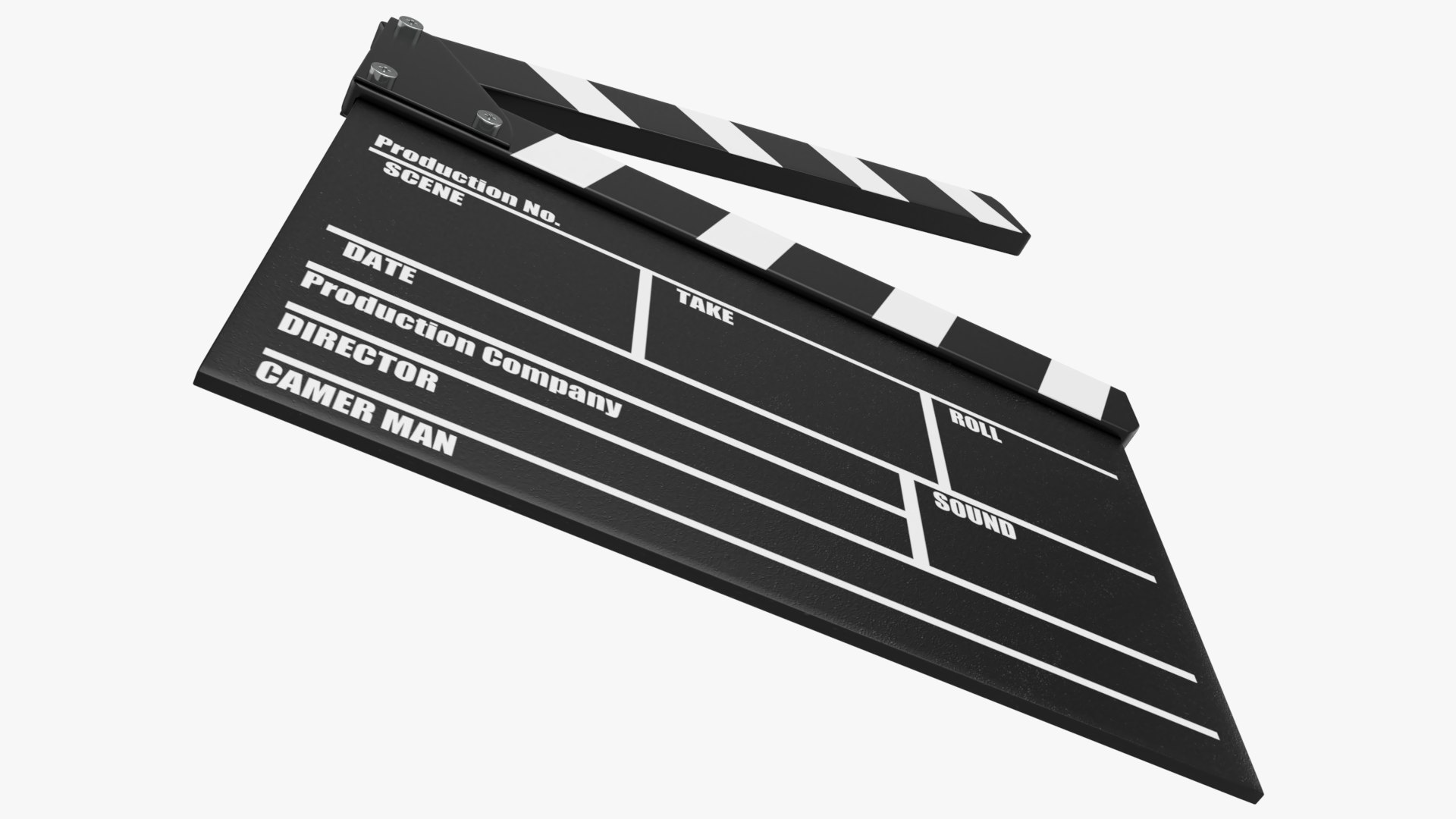 Film Slate 3D Model - TurboSquid 1783823