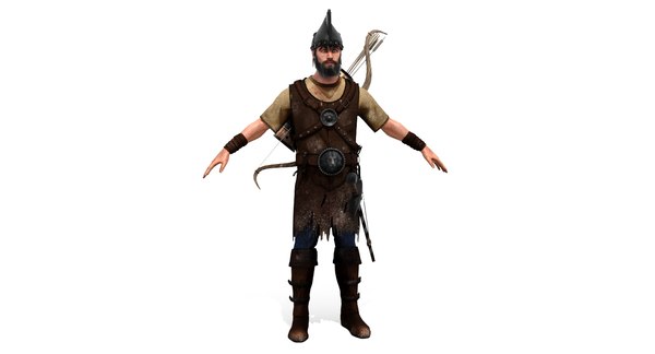 3D archer rigged hair - TurboSquid 1433683