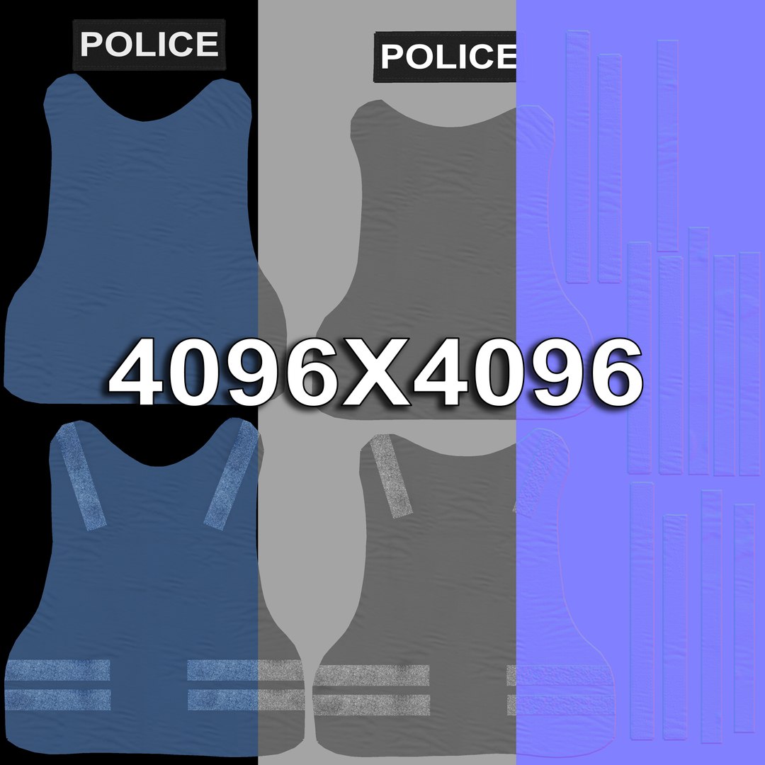 3d Police Vest Model
