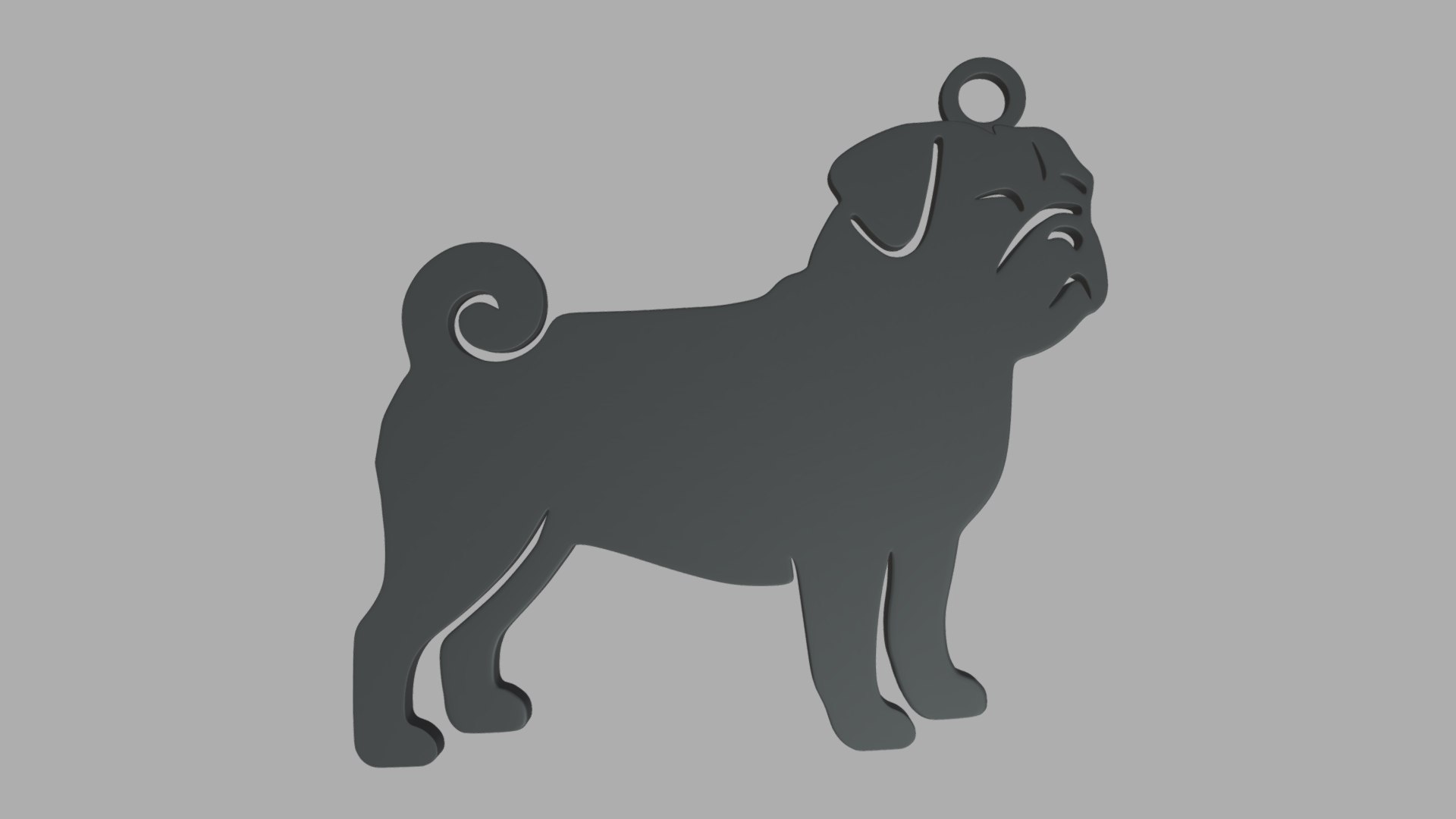 3D Pug Key Ring Chain 01 - TurboSquid 2434295