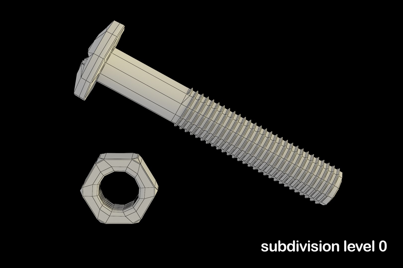 Screws Nuts Brass 3D Model - TurboSquid 1384428