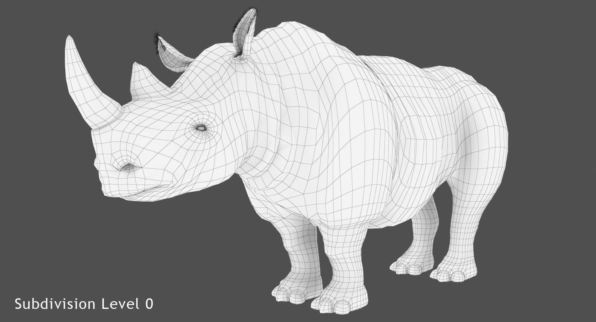 3d Realistic Rhino