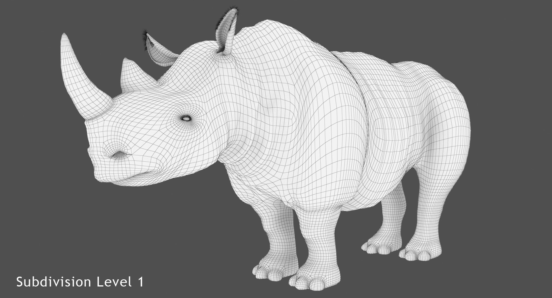 3d Realistic Rhino