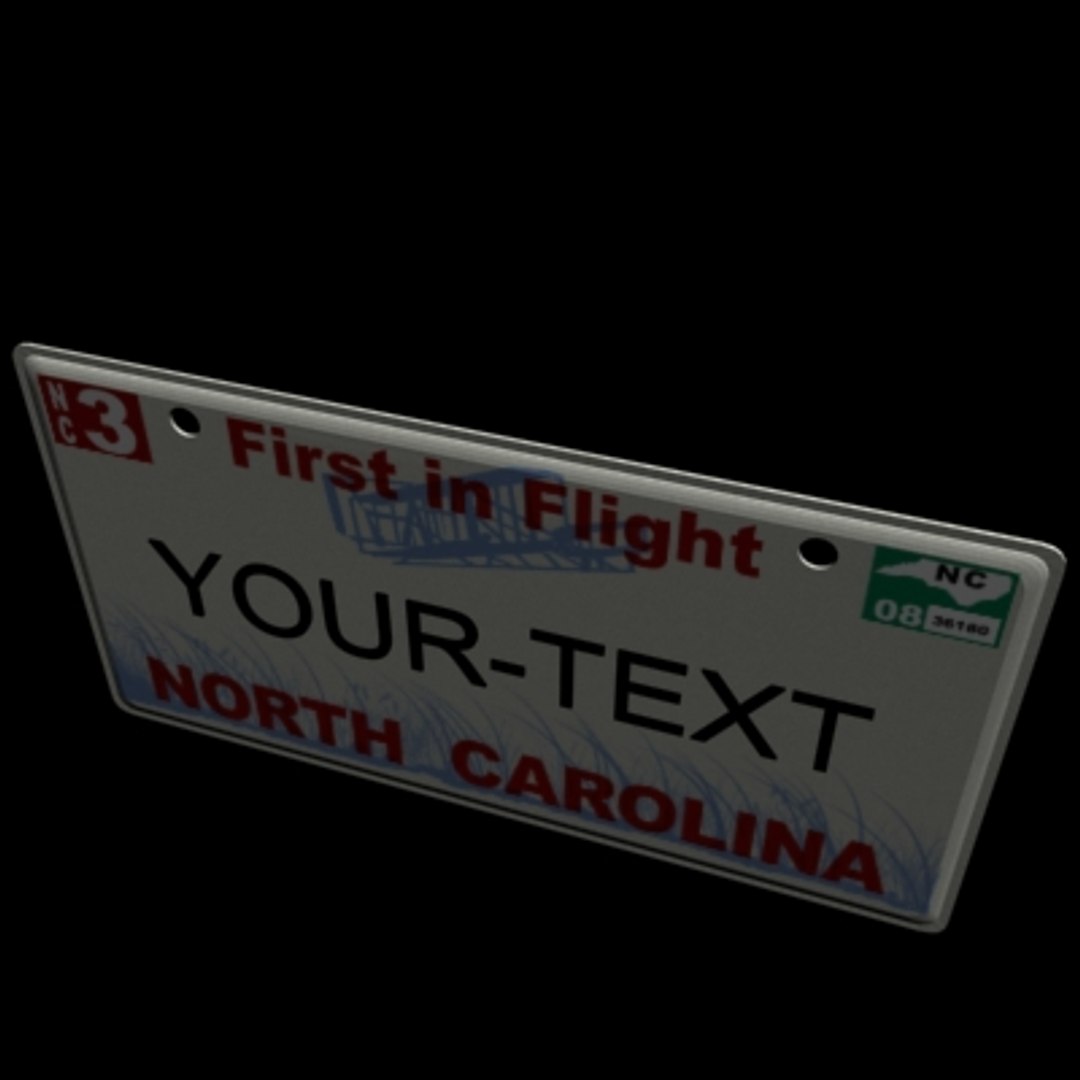 Free License Plate 3d Model