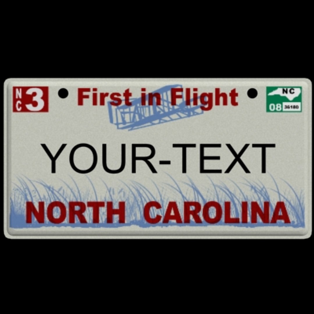 Free License Plate 3d Model