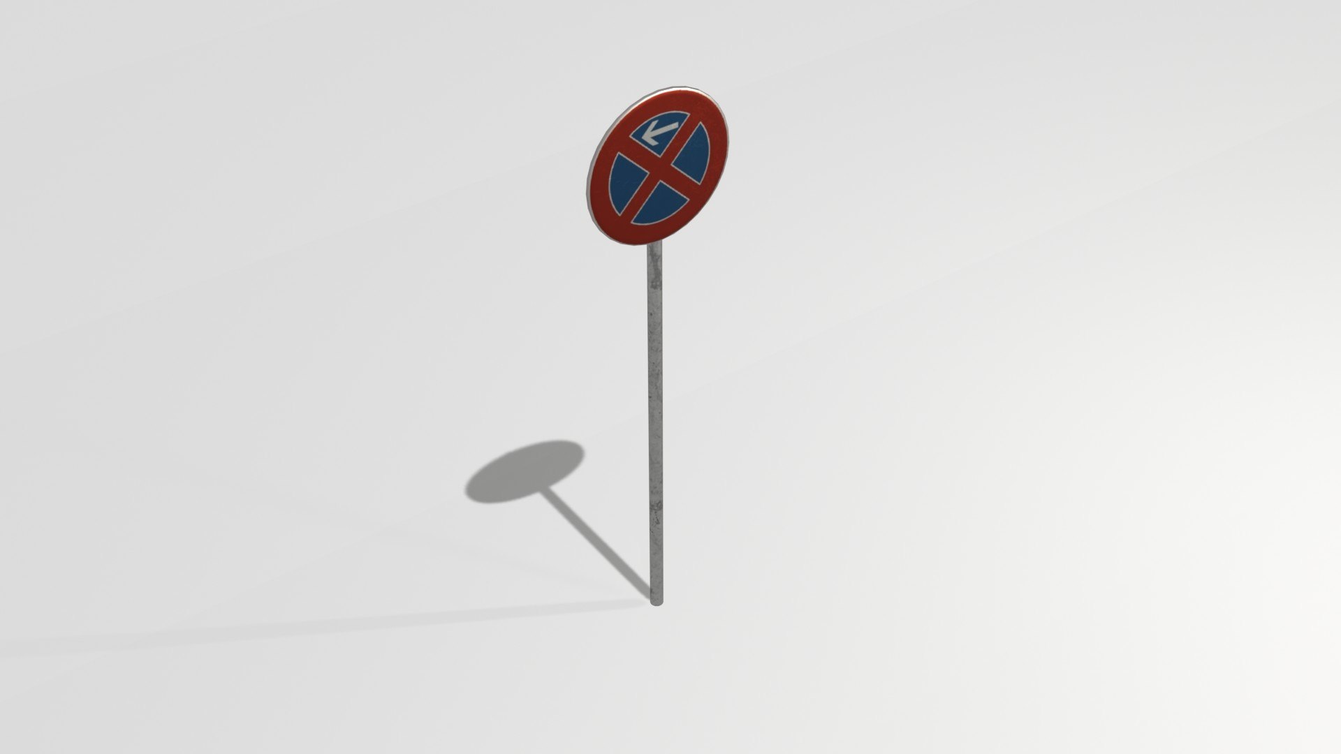 3D Traffic sign Start of no stopping - TurboSquid 2144654