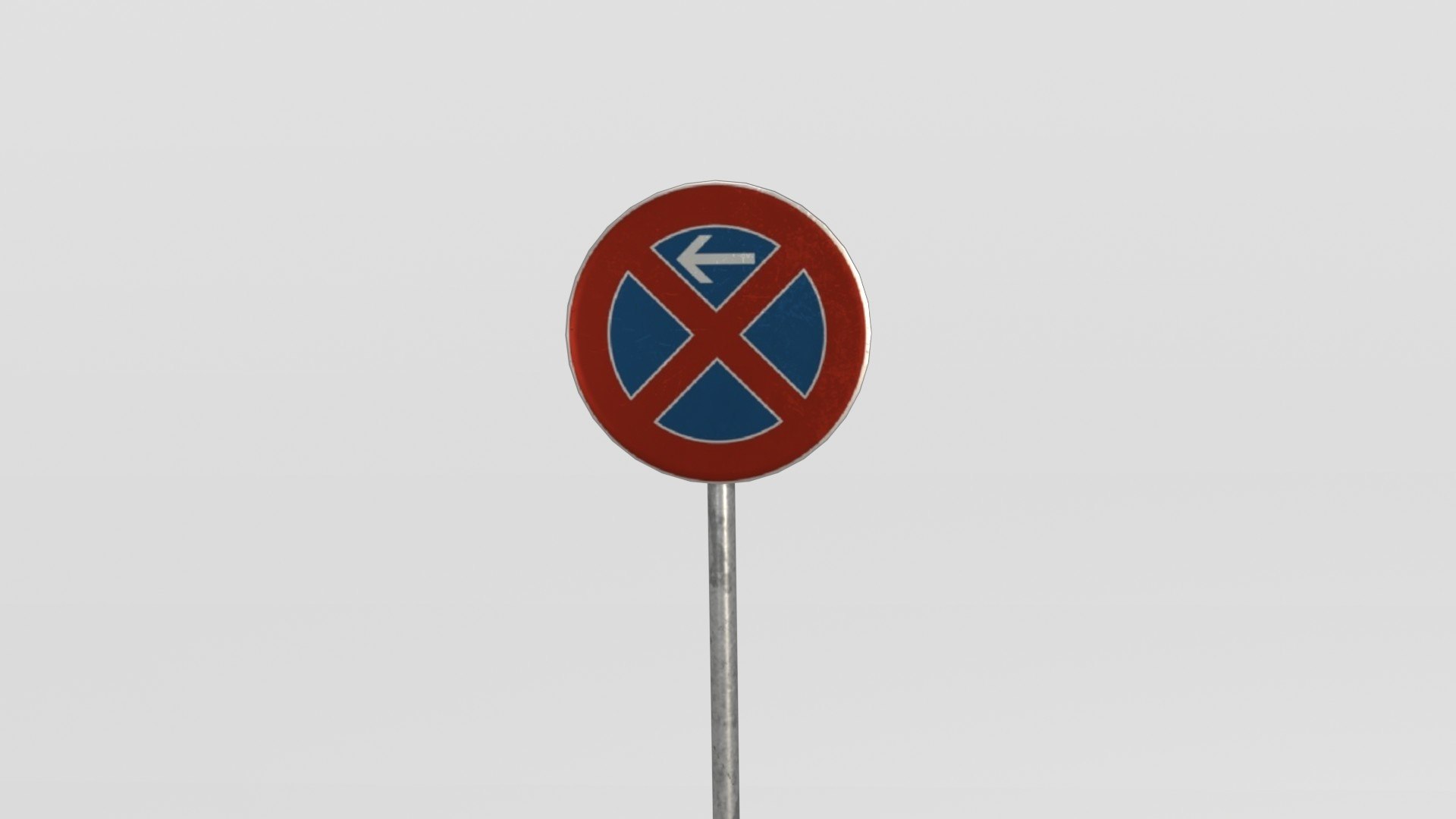 3D Traffic Sign Start Of No Stopping - TurboSquid 2144654