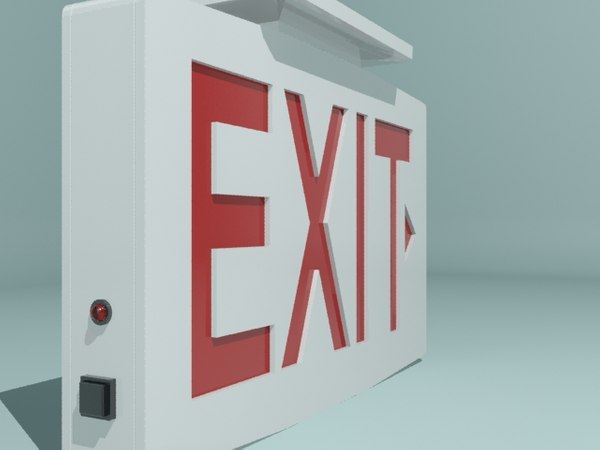 Exit Sign 3D Models for Download | TurboSquid