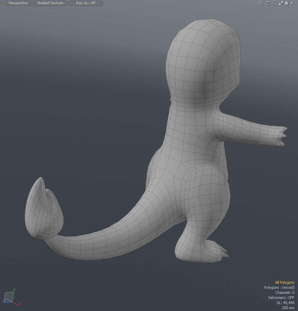 Charmander Pokemon 3d Fbx