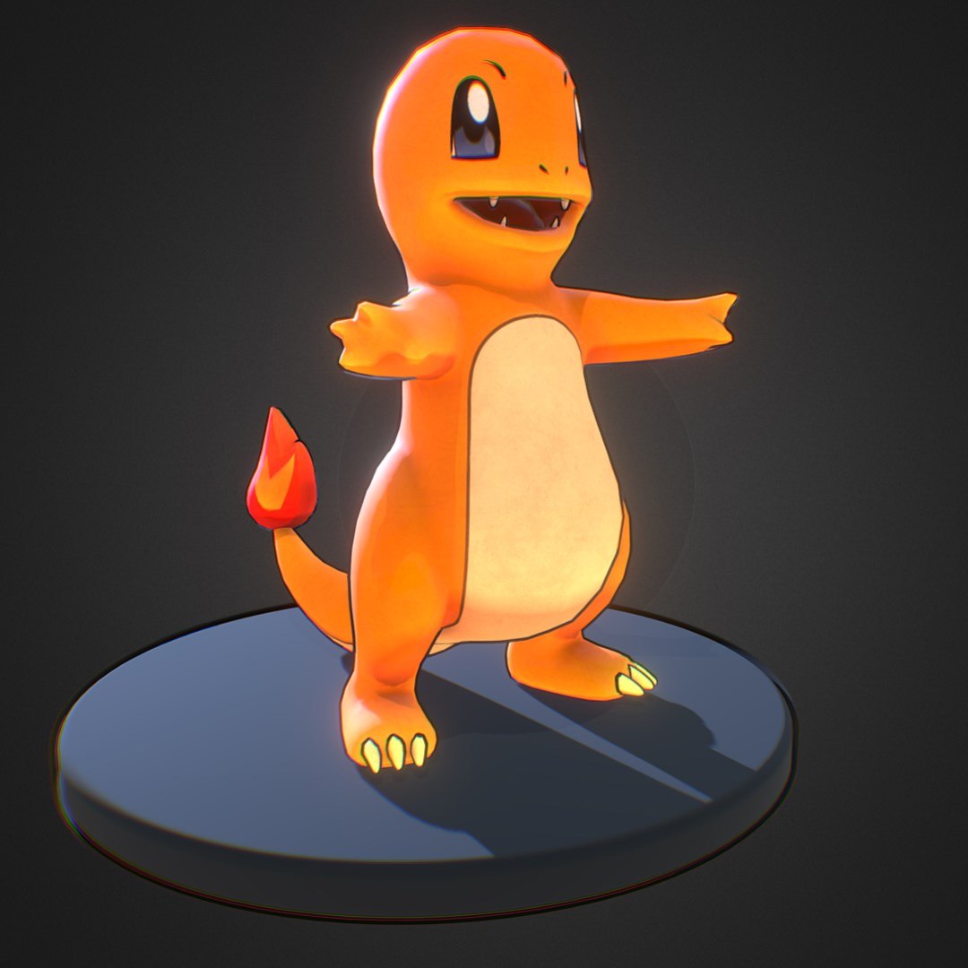 Charmander Pokemon 3d Fbx