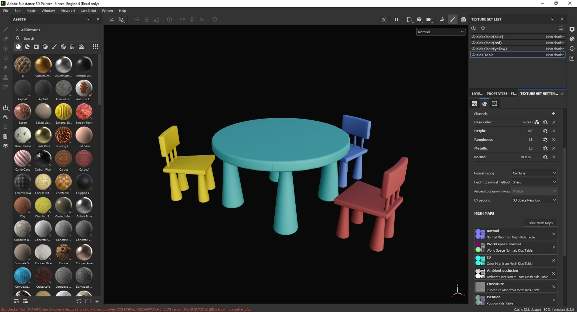 Kids Table And Chairs 3D Model - TurboSquid 2135032