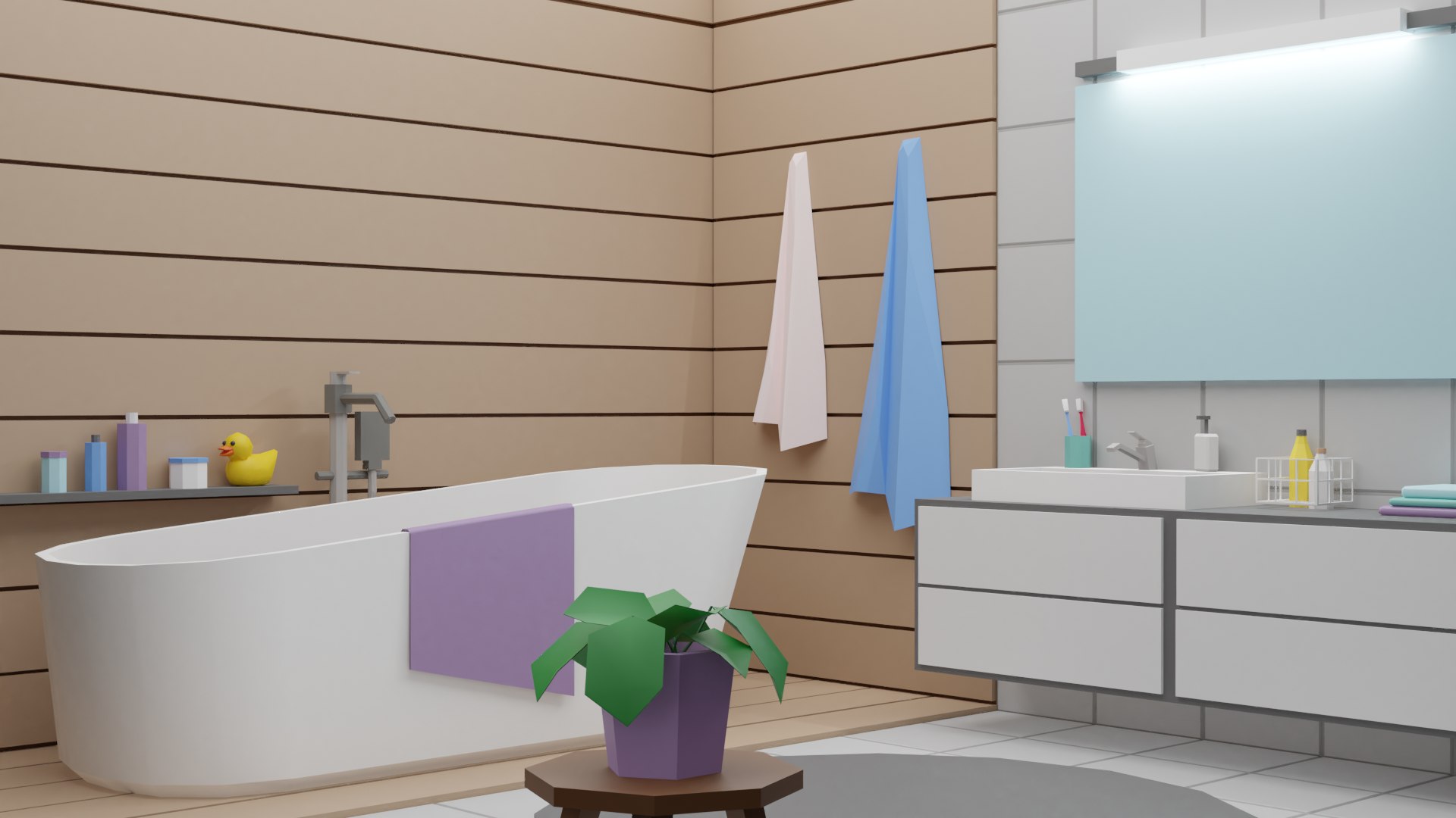 Bath Room 11 Low-poly 3D Model 3D Model - TurboSquid 1796421
