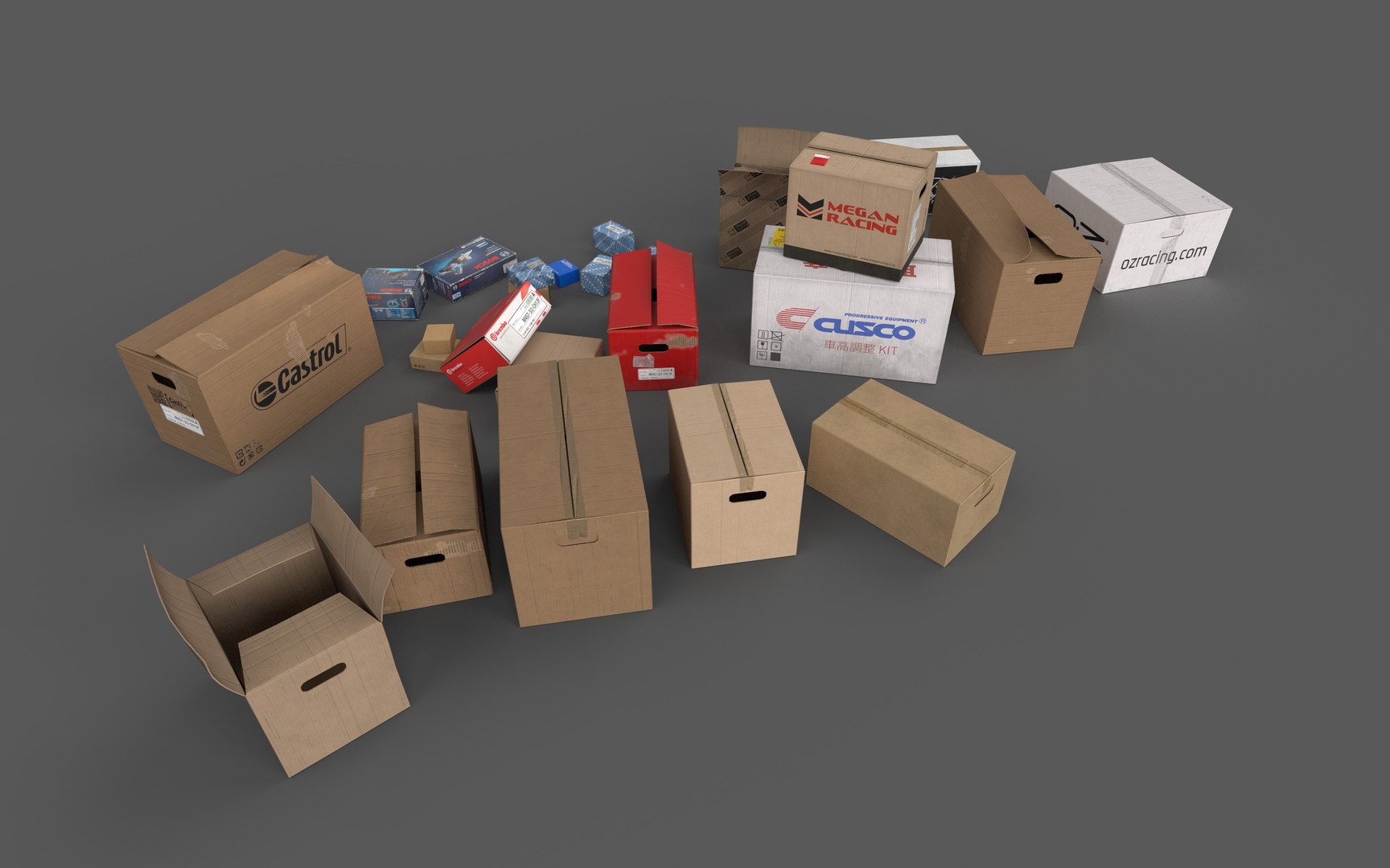 Cardboard Boxes Model - TurboSquid 1761110
