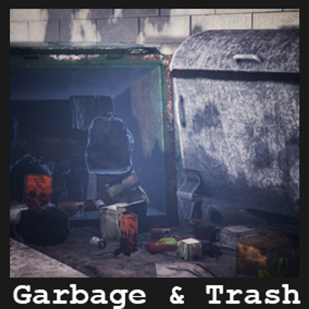 3D Garbage And Trash Package 60 Assets - TurboSquid 2111411