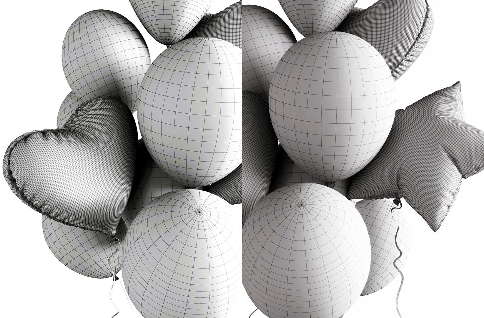 3D Holiday Balloons Blender 3D Model Model - TurboSquid 2516860