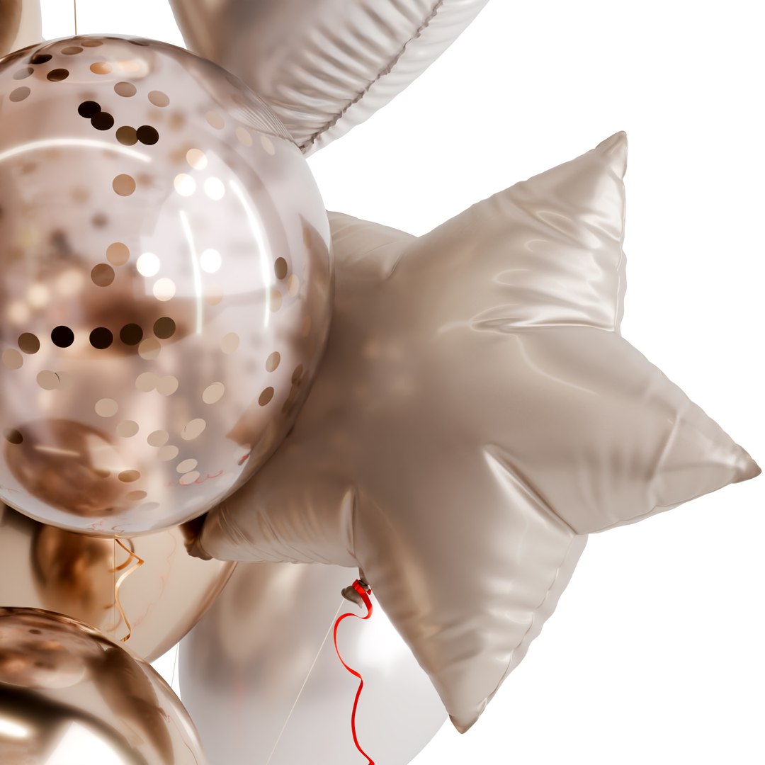 3D Holiday Balloons Blender 3D Model Model - TurboSquid 2516860