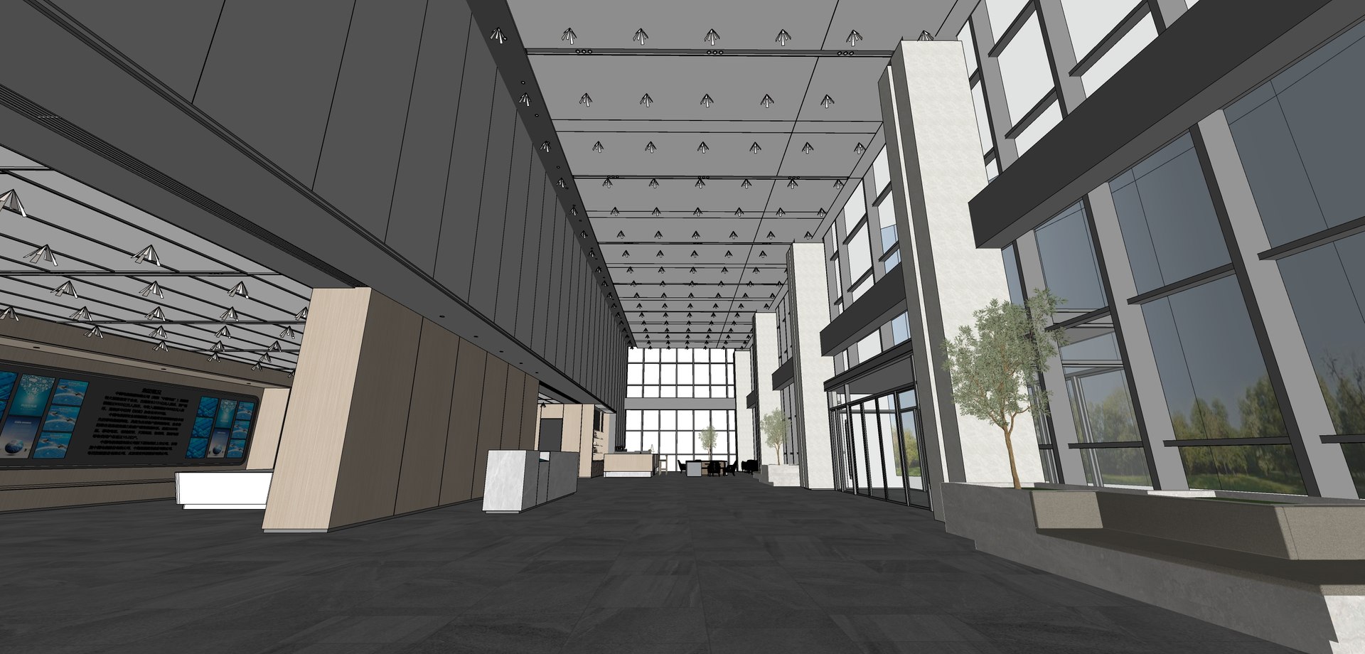 3D Modern simple company lobby model - TurboSquid 2016094