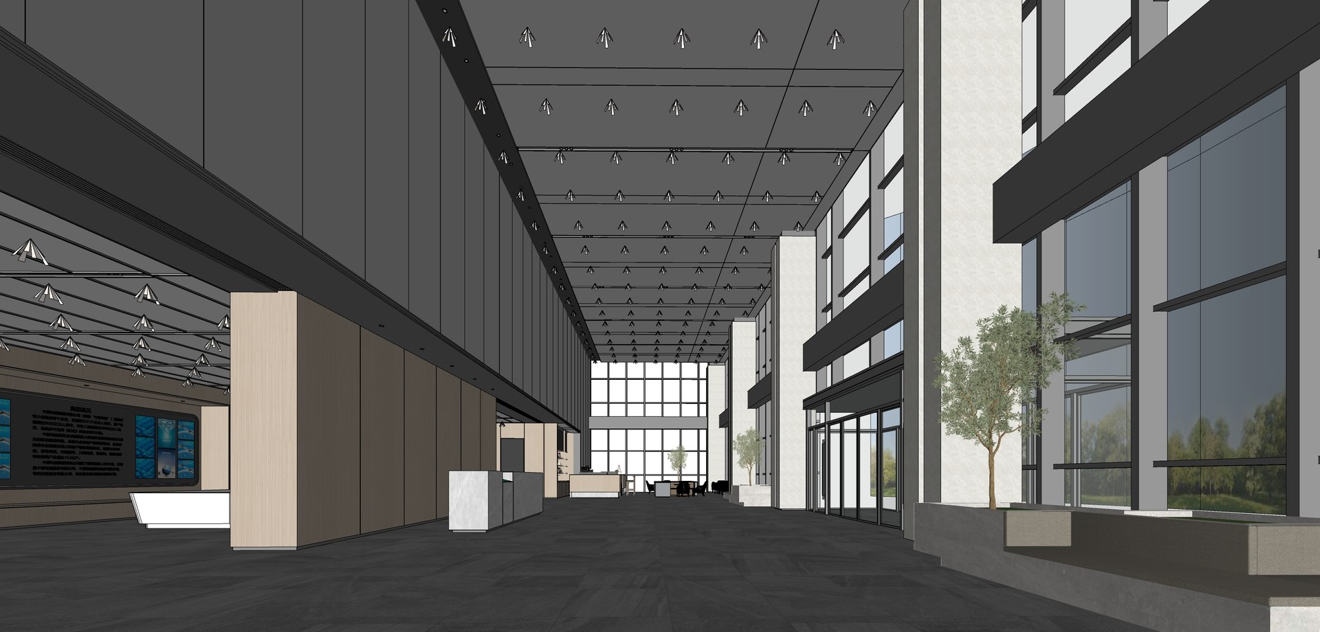 3D Modern simple company lobby model - TurboSquid 2016094