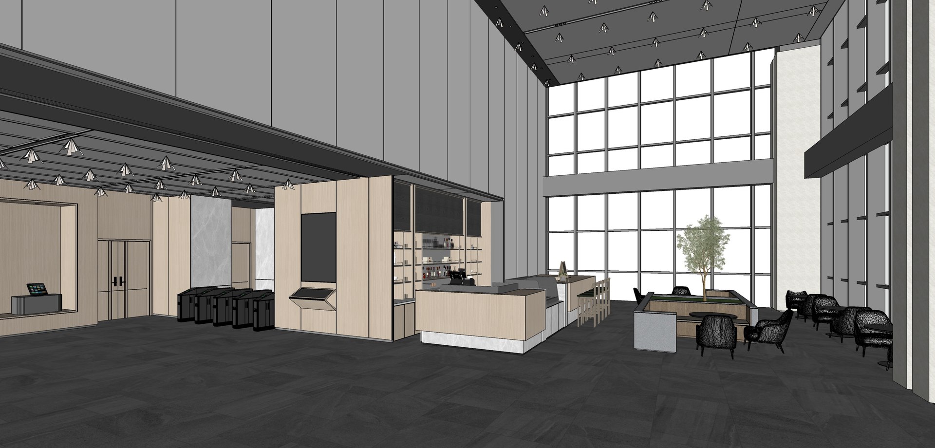 3D Modern simple company lobby model - TurboSquid 2016094