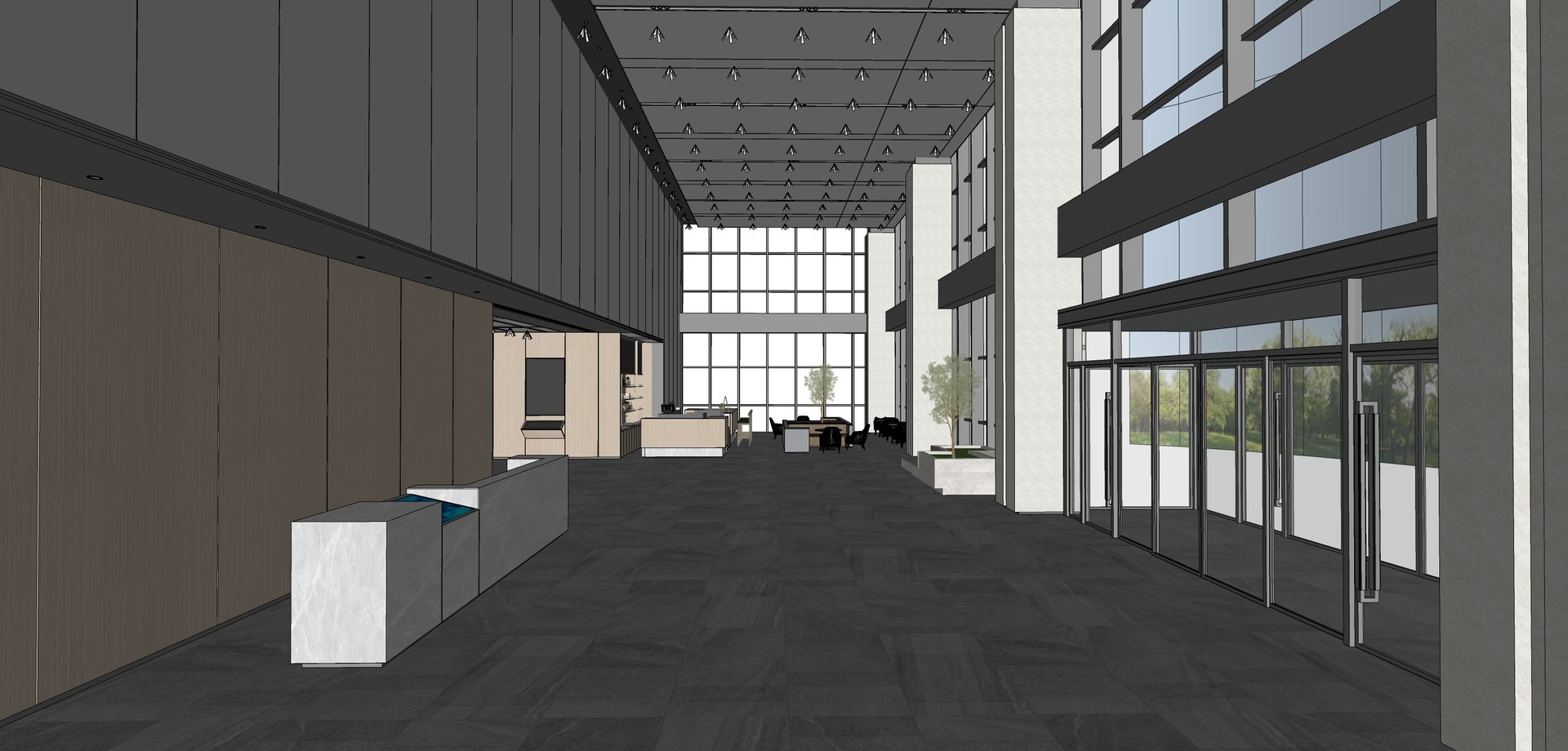 3D Modern simple company lobby model - TurboSquid 2016094