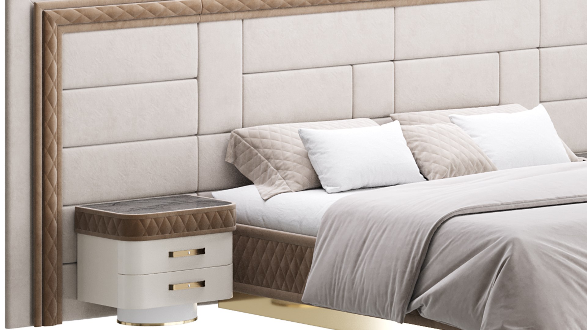 Bed Diamond 3D Model - TurboSquid 2213658