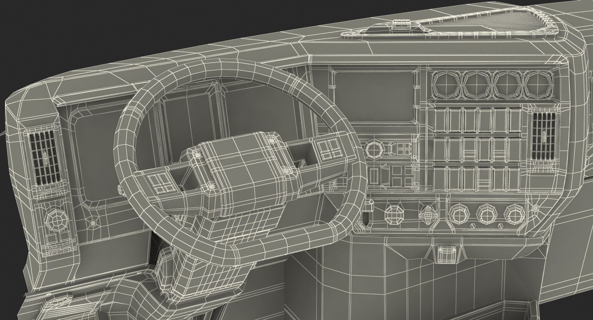 Mack truck dashboard 3D model - TurboSquid 1303777
