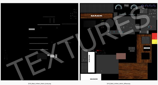 Mack truck dashboard 3D model - TurboSquid 1303777